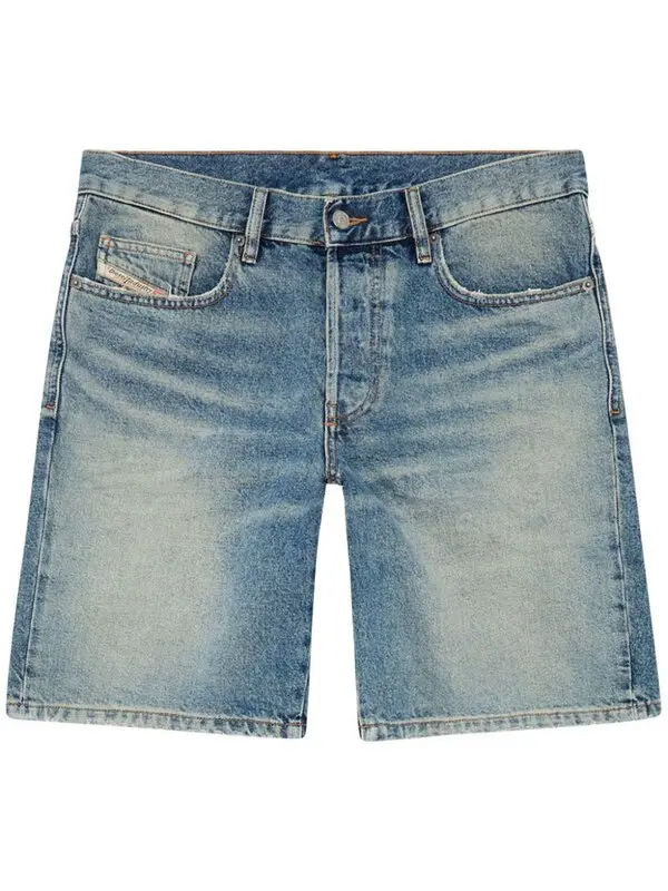 DIESEL® Straight-leg Denim Shorts - Blue