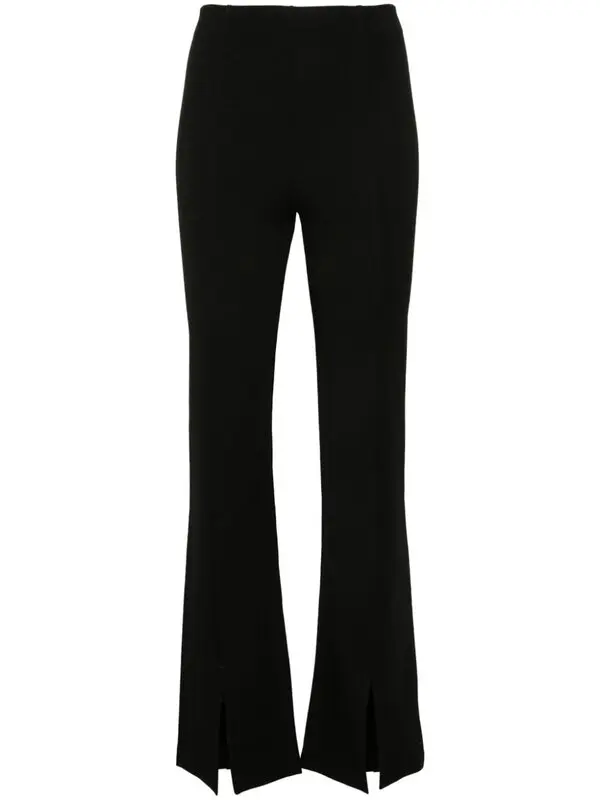 Maje Split-detailed Flared Trousers - Black