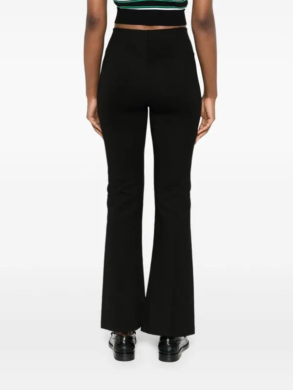Maje Split-detailed Flared Trousers - Black