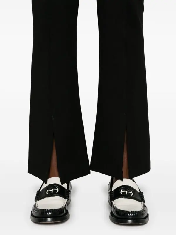 Maje Split-detailed Flared Trousers - Black