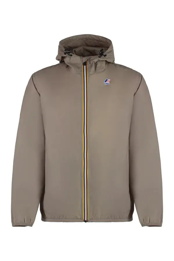 K-WAY Claude Hooded Nylon Jacket - Beige