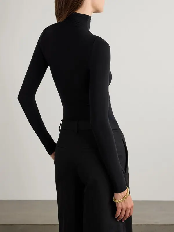 Commando Ballet Stretch-jersey Thong Turtleneck Bodysuit