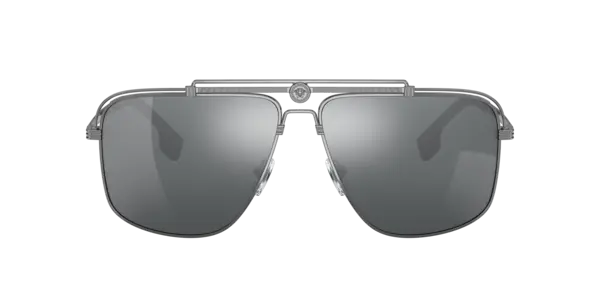 Versace Aviator Sunglasses - Light Grey Mirror Black