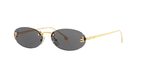 Fendi Rimless Oval Sunglasses - Grey