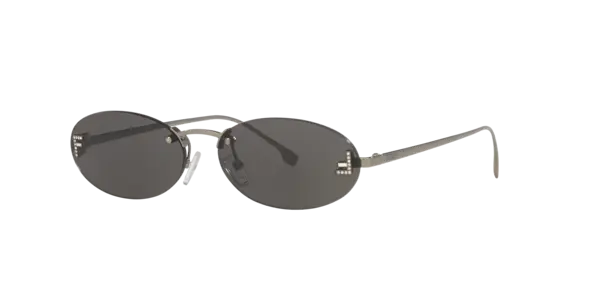 Fendi Rimless Oval Sunglasses - Grey