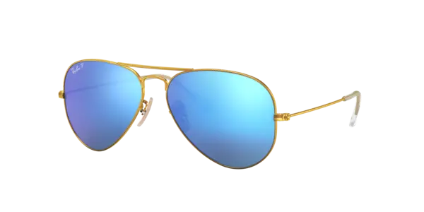 Ray-ban Aviator Flash Lenses Sunglasses - Blue Polarized