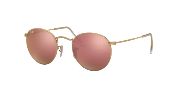 Ray-ban Round Flash Lenses Sunglasses - Brown
