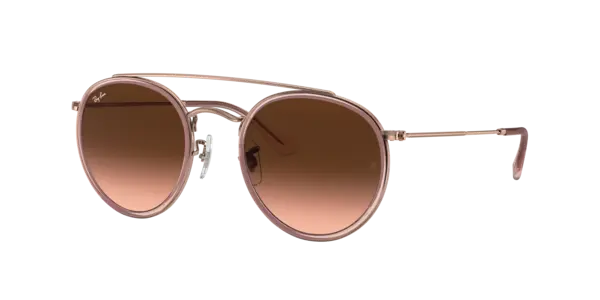 Ray-ban Round Double Bridge Sunglasses - Brown Gradient