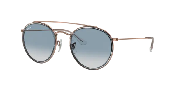Ray-ban Round Double Bridge Sunglasses - Light Blue Gradient