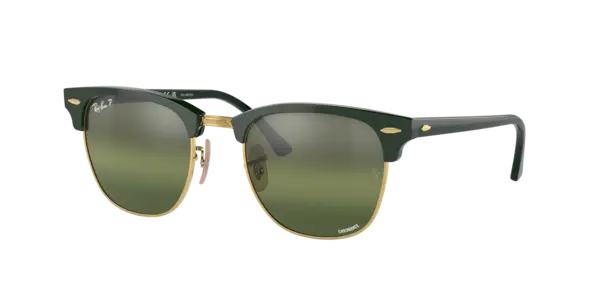 Ray-ban Clubmaster Chromance Sunglasses - Silver,green