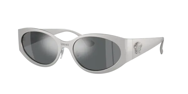 Versace Ve2263 Sunglasses - Light Grey Mirror Black
