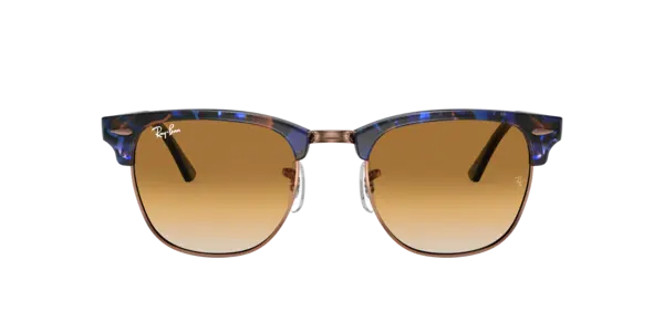 Ray-ban Clubmaster Fleck Sunglasses - Light Brown Gradient