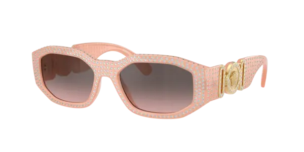 Versace Biggie Sunglasses - Pink Gradient Grey Flash Silver