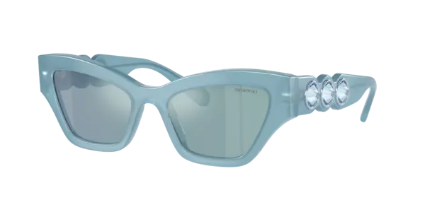 SWAROVSKI Cat Eye Sunglasses - Blue Mirror White