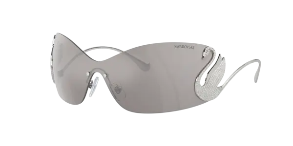 SWAROVSKI Embellished Sunglasses - Light Grey Mirror Silver