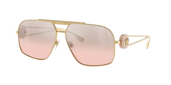Versace Ve2269 Sunglasses - Light Pink Mirror Gradient Silver