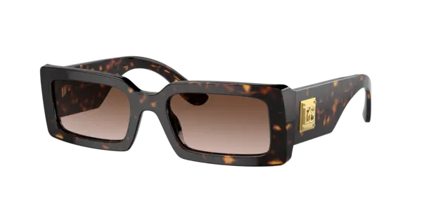 Dolce & Gabbana Rectangular Tortoiseshell Sunglasses - Gradient Brown