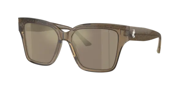 JIMMY CHOO Full Rim Sunglasses - Light Brown Mirror Gold