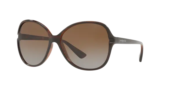 SUNGLASS HUT COLLECTION Round Frame Sunglasses - Polar Brown Gradient Grey