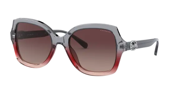 COACH Tortoiseshell Sunglasses - Burgundy Grey Gradient
