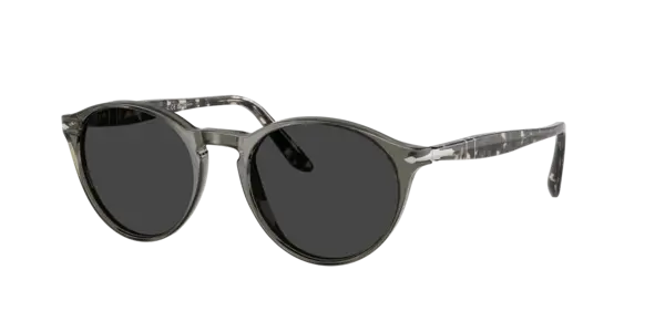 Persol Round Frame Sunglasses - Polar Black