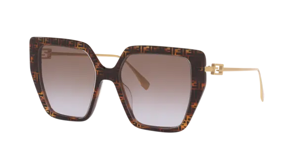 Fendi Full Rim Tortoiseshell Sunglasses - Brown