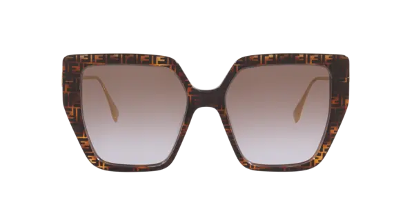 Fendi Full Rim Tortoiseshell Sunglasses - Brown