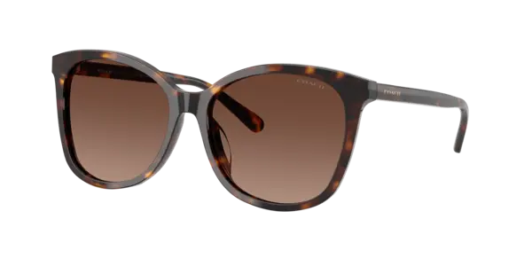 COACH Hc8271u L1101 Sunglasses - Dark Brown Gradient Polarized
