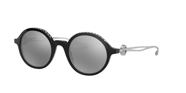 Giorgio Armani Round Frame Sunglasses - Grey Mirror Black