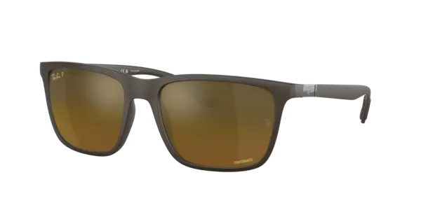 Ray-ban Sunglasses With Polarized Lenses - Gold & Brown Polarized+