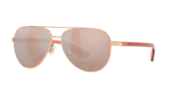 COSTA Peli Aviator Sunglasses - Copper Silver Mirror