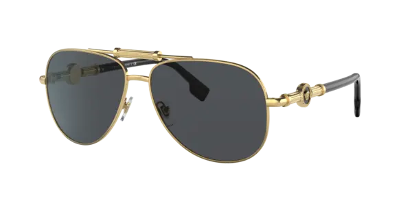 Versace Ve2236 Aviator Sunglasses - Dark Grey