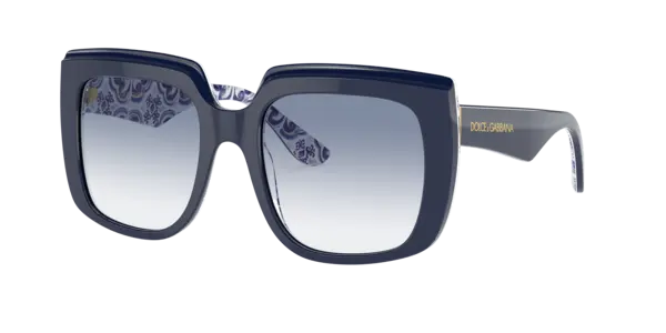 Dolce & Gabbana Square Frame Sunglasses - Clear Gradient Light Blue