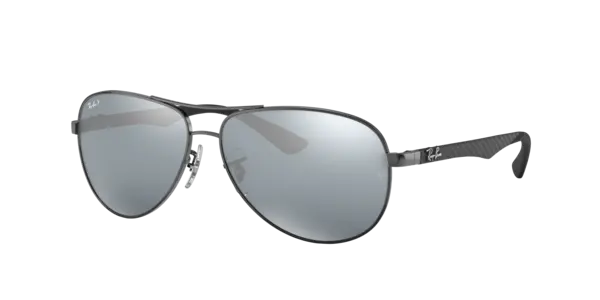 Ray-ban Carbon Fibre Aviator Sunglasses - Silver Polarized