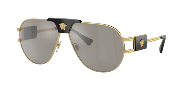 Versace Aviator Sunglasses - Light Grey Mirror Silver