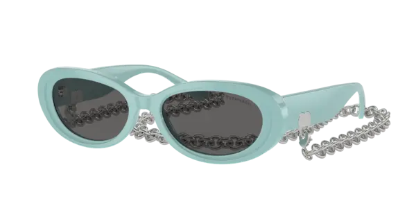 Tiffany & Co. Oval Sunglasses With Chain Detail - Dark Grey