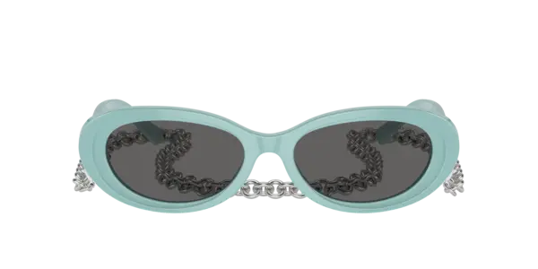 Tiffany & Co. Oval Sunglasses With Chain Detail - Dark Grey