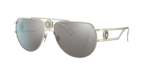 Versace Aviator Sunglasses - Light Grey Mirror Silver