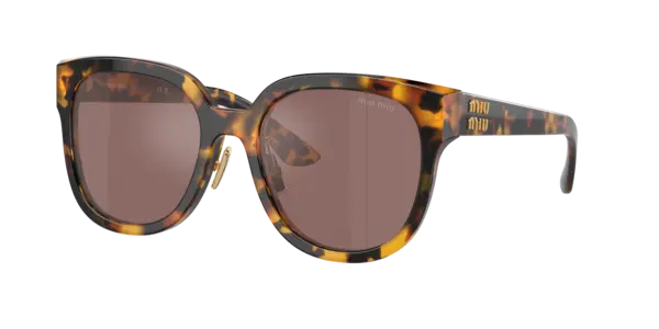 Miu Miu Mu 01zs Sunglasses - Brown Mirr Silver Int Violet