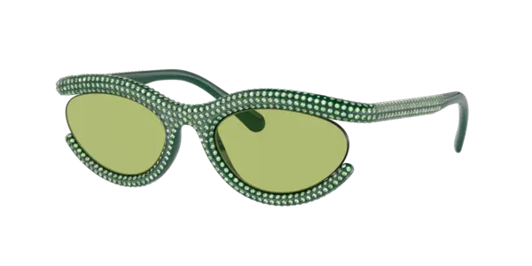 SWAROVSKI Sunglasses - Light Green Flash Silver