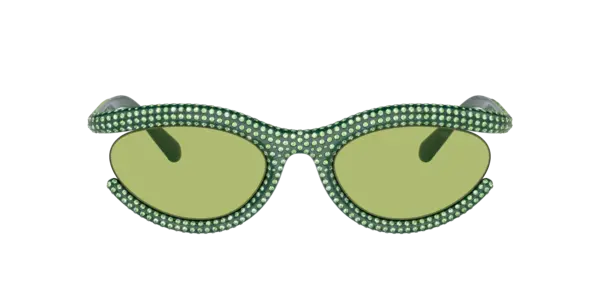 SWAROVSKI Sunglasses - Light Green Flash Silver