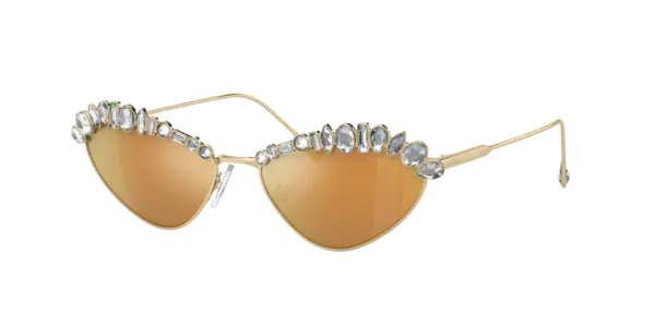 SWAROVSKI Sk7009 Sunglasses - Brown Mirror Gold