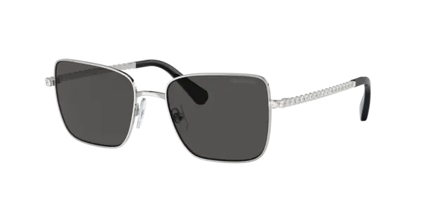 SWAROVSKI Full Rim Square Frame Sunglasses - Dark Grey