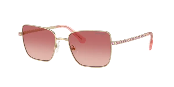 SWAROVSKI Full Rim Square Frame Sunglasses - Pink Gradient Red