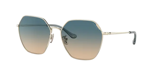 COACH Hexagonal Frame Sunglasses - Blue Yellow Gradient