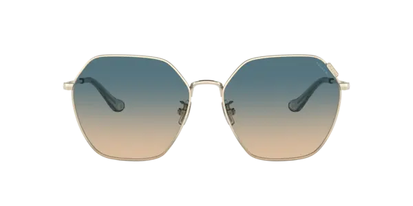 COACH Hexagonal Frame Sunglasses - Blue Yellow Gradient