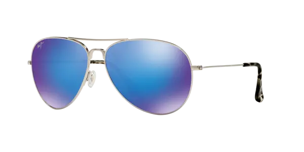 Maui Jim Mavericks Aviator Sunglasses - Blue Hawaii Mirror Polarized