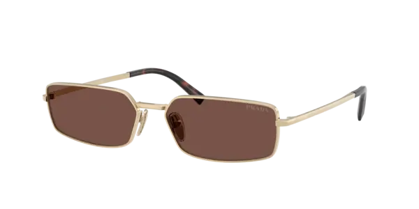 Prada Rectangular Full Rim Sunglasses - Black Chocolate