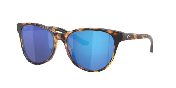 COSTA Tortoise Frame Sunglasses - Blue Mirror