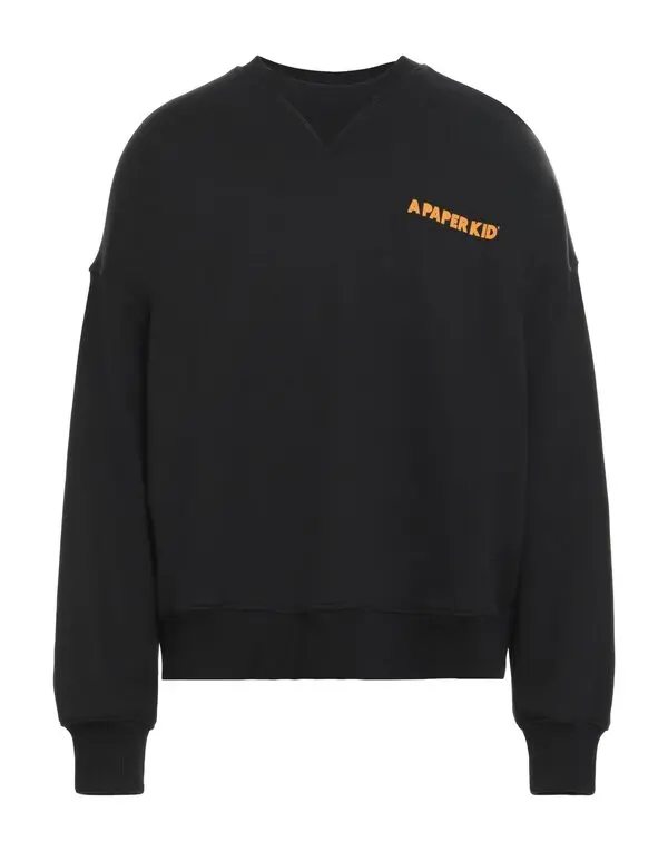 A PAPER KID Cotton Sweatshirt - Black